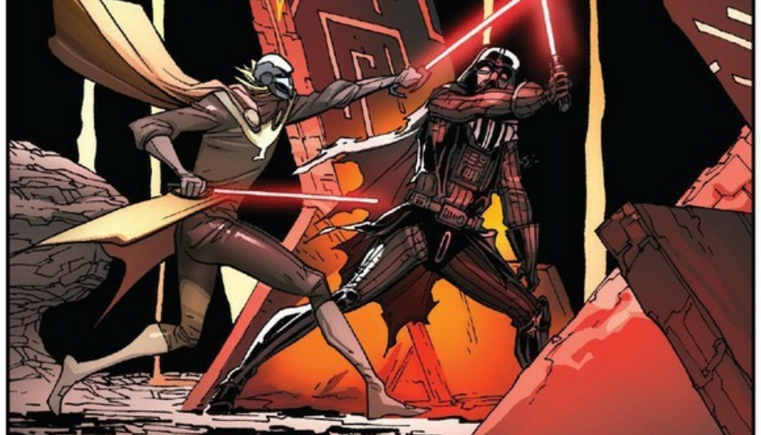 Penultimate Darth Vader comic features Sith battling Sith, holding ...